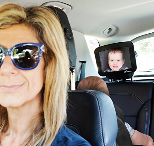 Dreambaby 360° Adjustable Rear Facing Baby Car Mirror - Wide Angle, Clear View Backseat Infant Mirror for Car