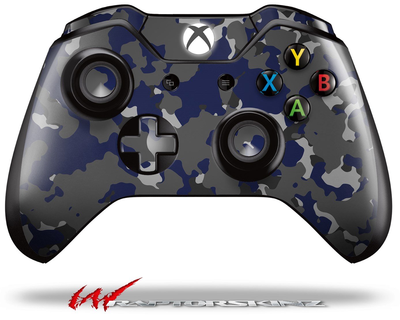 WraptorSkinz Decal Style Vinyl Skin Wrap compatible with XBOX One Original Wireless Controller WraptorCamo Old School Camouflage Camo Blue Navy - (CONTROLLER NOT INCLUDED)