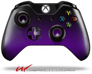 wraptorskinz decal style vinyl skin wrap compatible with xbox one original wireless controller smooth fades purple black - (controller not included)