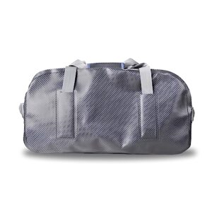 Mustad Dry Duffle Bag 50L, Water-Resistant 500-Denier Tarpaulin, Zippered Main Compartment, Adjustable Shoulder Straps, Grey/Blue