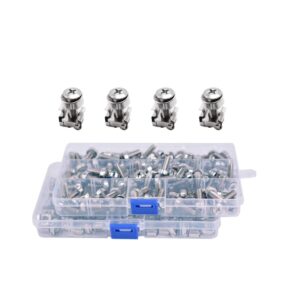 wang-data 100 sets m6 square hole hardware cage nuts & mounting screws washers for server rack and cabinet (m6 x 20mm)(screw+washer+cage nut)