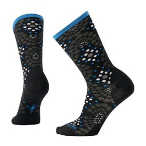 smartwool women's pompeii pebble crew socks (black) medium