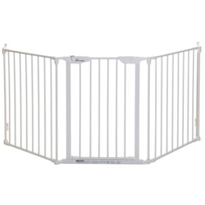 dreambaby newport adapta baby gate - use at top or bottom of stairs - for straight, angled or irregular shaped openings (white)