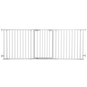 Dreambaby Newport Adapta Baby Gate - Use at Top or Bottom of Stairs - for Straight, Angled or Irregular Shaped Openings (White)