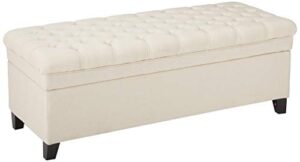 christopher knight home juliana fabric storage ottoman, beige