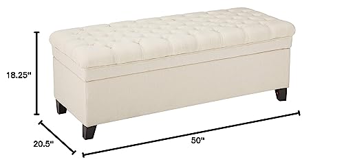 Christopher Knight Home Juliana Fabric Storage Ottoman, Beige