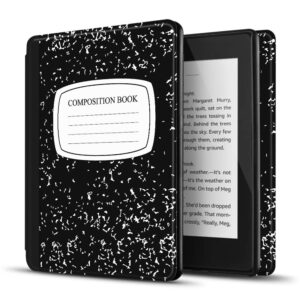 tnp case for kindle paperwhite 10th gen / 10 generation 2018 release - slim light smart cover sleeve with auto sleep wake compatible with amazon kindle paperwhite 2019 2020 version (composition book)