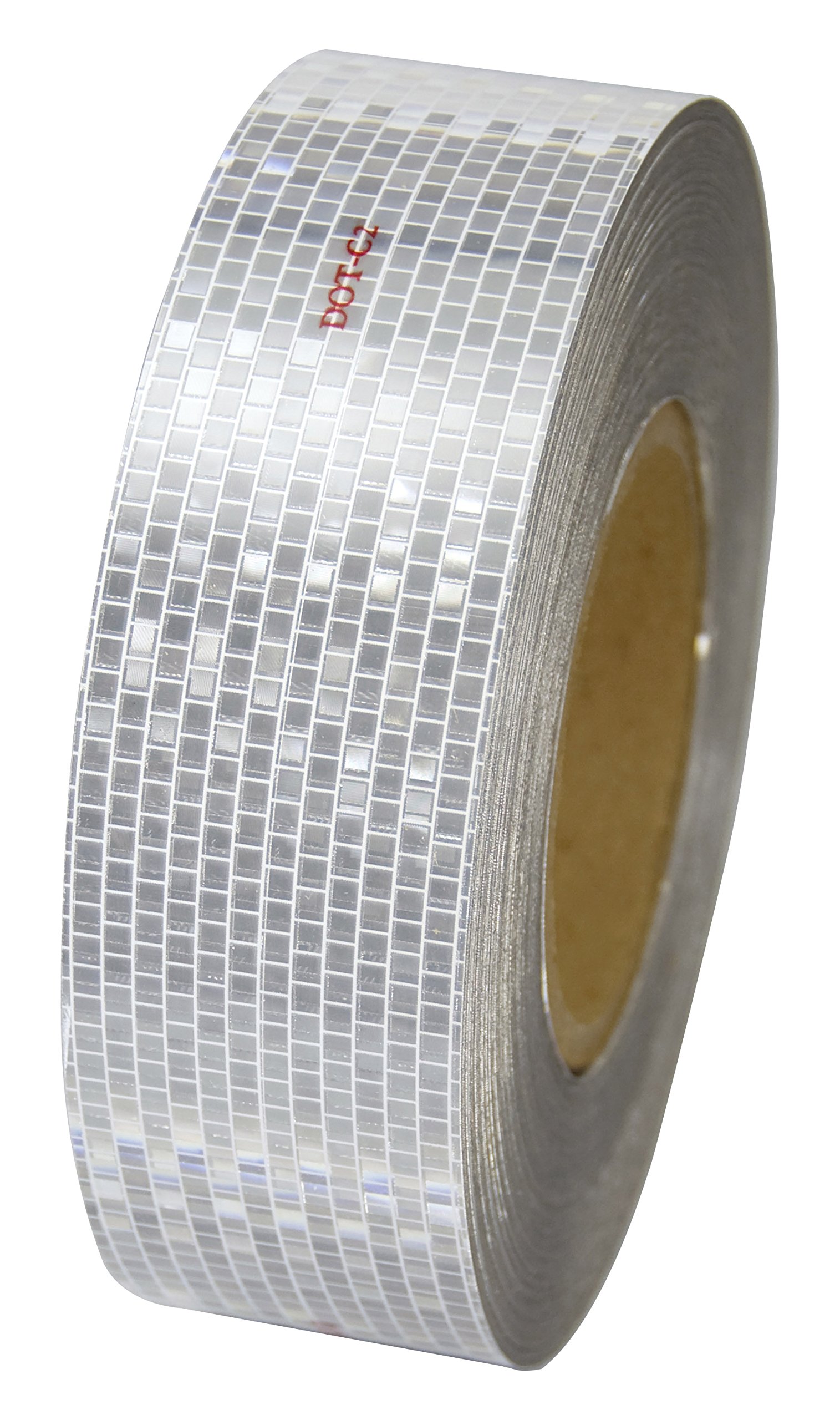 INCOM Manufacturing: Conspicuity Transport Truck Trailer DOT-C2 Reflective Tape, 2 Inch x 150 Foot, Solid White – for Trailers, Outdoors, Trucks