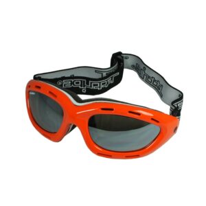 jettribe classic orange floating frame goggles | smoke tint vented lens pwc jetski racing