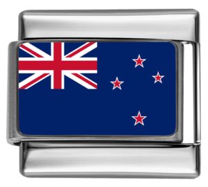 stylysh charms new zealand kiwi flag photo italian 9mm link pc127 fits traditional classic