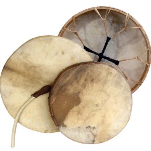 Shaman drum round with goat skin, Frame Drum, handmade … (16")