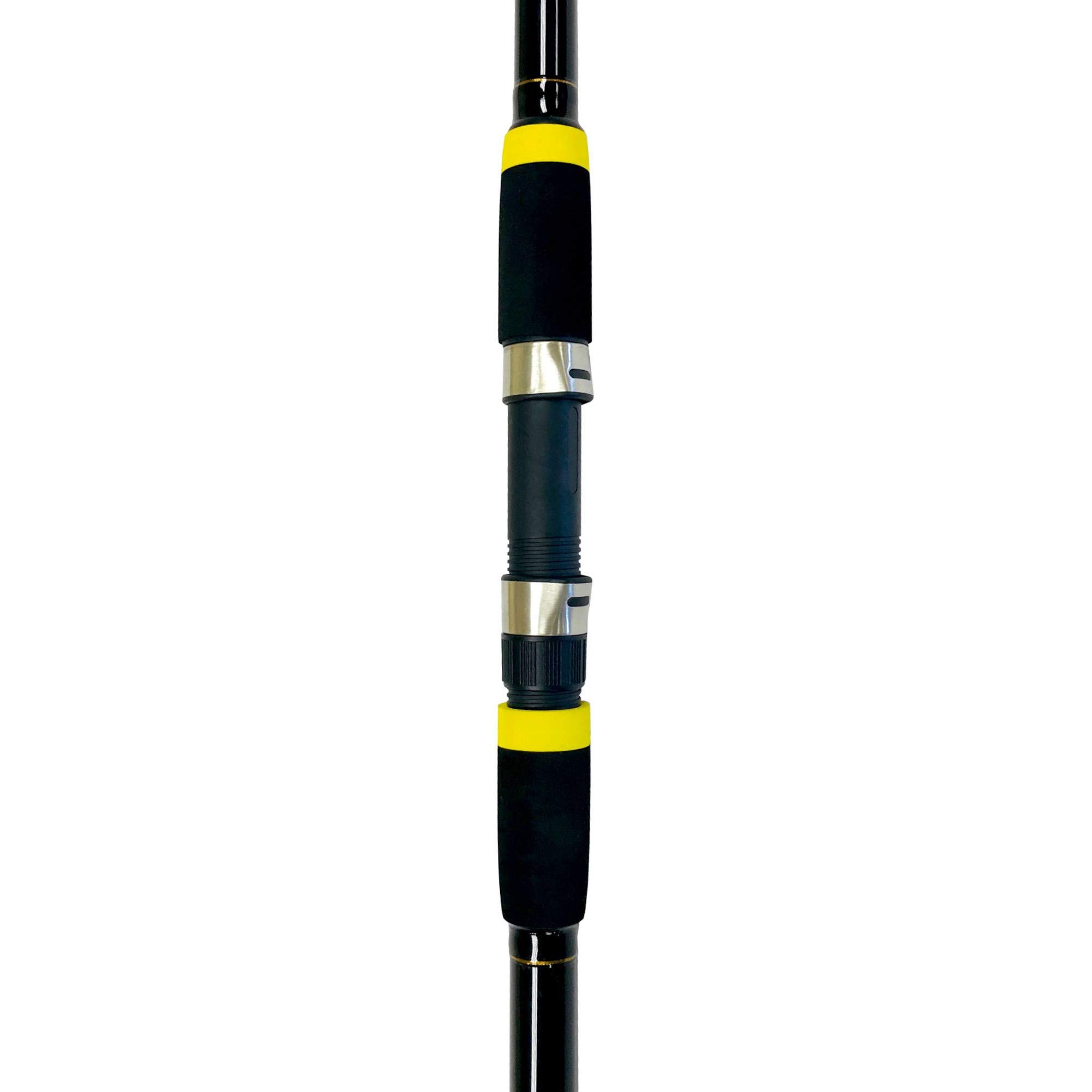 EatMyTackle 2 Piece Surf Fishing Rod - 10 ft. | Black Magic 20-40 lb.