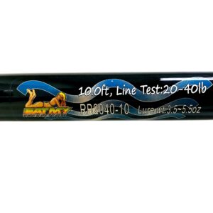 EatMyTackle 2 Piece Surf Fishing Rod - 10 ft. | Black Magic 20-40 lb.