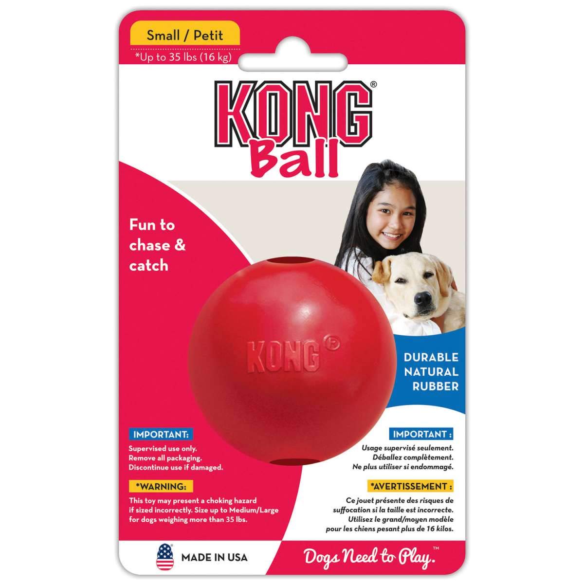 KONG, Ball Red, Medium/Large