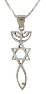 ajdesign sterling silver messianic seal pendant spiritual religious jewelry grafted necklace pendant with chain (24)