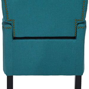 Christopher Knight Home Malone Fabric Club Chair, Wood, Dark Teal , 31.75D x 28W x 35H Inch