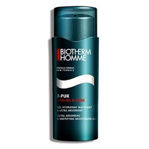 biotherm homme t-pur anti oil and shine ultra absorbing and mattifying moisturizer gel, 1.69 ounce