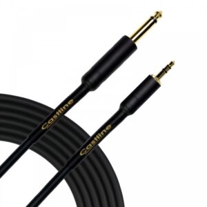 6 ft castline gold 3.5mm trs to 1/4" ts mogami 2549 stereo to mono summing cable with resistors