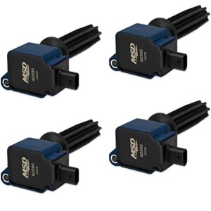 825945 MSD Ignition Coil - Ford EcoBoost - 2.0L/2.3L L4 - Blue - 4-Pack