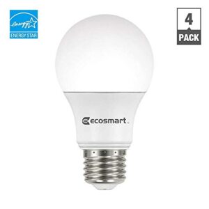 EcoSmart 60W Equivalent Soft White A19 Energy Star and Dimmable LED Light Bulb (4-Pack)