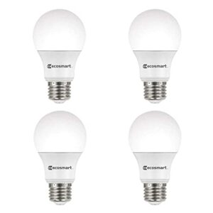 EcoSmart 60W Equivalent Soft White A19 Energy Star and Dimmable LED Light Bulb (4-Pack)