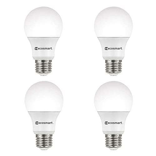 EcoSmart 60W Equivalent Soft White A19 Energy Star and Dimmable LED Light Bulb (4-Pack)