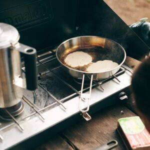 Stanley Adventure Stainless Fry Pan Camp Cook Set, 9 Piece Camping Cookware Mess Kit with Stainless Pan, Cooking Utensils, and Dishes