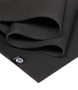 manduka x yoga mat - easy to carry, for women and men, non slip, cushion for joint support and stability, 5mm thick, 71 inch (180cm), black