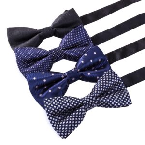 AUSKY 8 PACKS Elegant Adjustable Pre-tied bow ties for Men Boys (Mixed color)