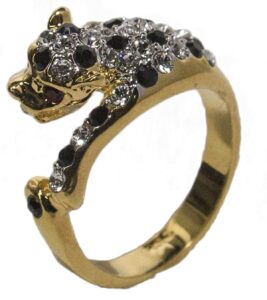 rs covenant women's 18 kt gold plated dress ring austrian crystal leopard 021 (8)