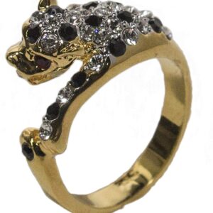 RS Covenant Women's 18 Kt Gold Plated Dress Ring Austrian Crystal Leopard 021 (8)