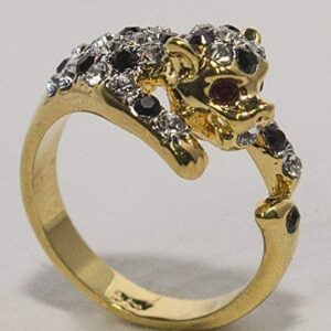 RS Covenant Women's 18 Kt Gold Plated Dress Ring Austrian Crystal Leopard 021 (8)