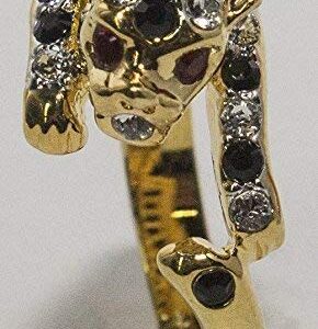 RS Covenant Women's 18 Kt Gold Plated Dress Ring Austrian Crystal Leopard 021 (8)