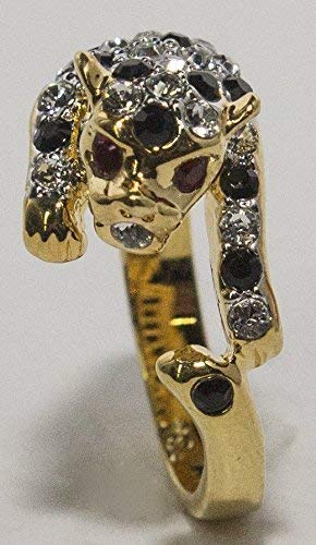 RS Covenant Women's 18 Kt Gold Plated Dress Ring Austrian Crystal Leopard 021 (8)