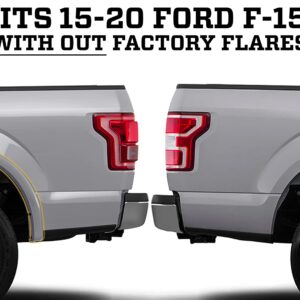 Husky Liners - Front & Rear Mud Guards | 2015 - 2020 Ford F-150 No Fender Flares, Front & Rear Set - Black, 4 Pc | 58446