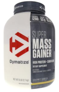 dymatize super mass gainer, gourmet vanilla, 6 pound