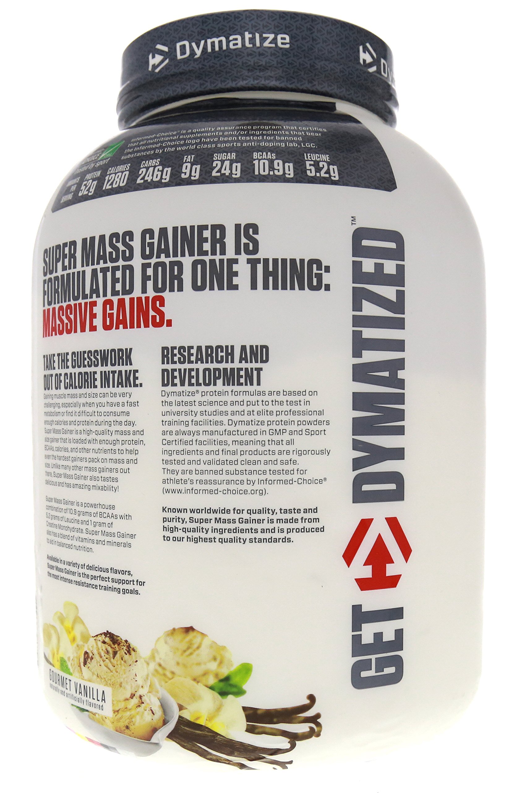 Dymatize Super Mass Gainer, Gourmet Vanilla, 6 Pound