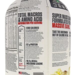 Dymatize Super Mass Gainer, Gourmet Vanilla, 6 Pound