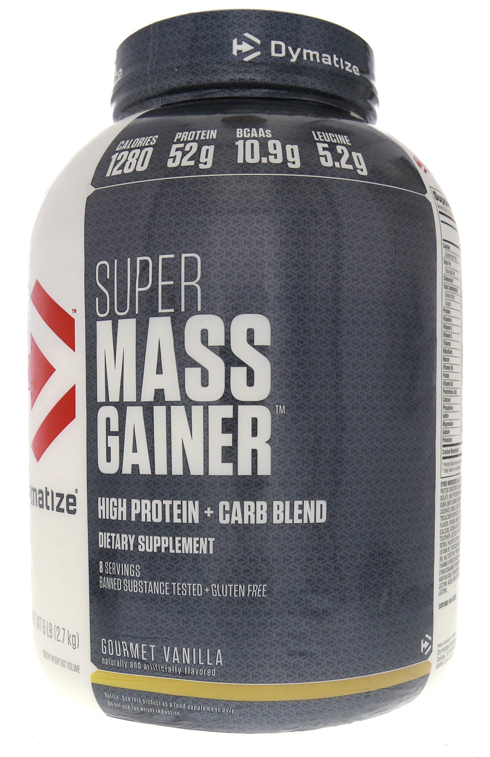 Dymatize Super Mass Gainer, Gourmet Vanilla, 6 Pound