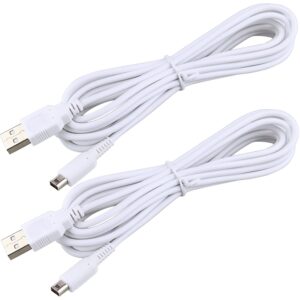 akwox [2 pack] 3m/10ft usb charger power cable compatible with for 3ds xl, 3ds, dsi xl,new 2ds xl, dsi, new 3ds xl