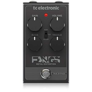 tc electronic fangs metal distortion ultra-thick, high gain distortion with super tight response