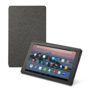 amazon fire hd 10 tablet case (7th generation, 2017 release), charcoal black