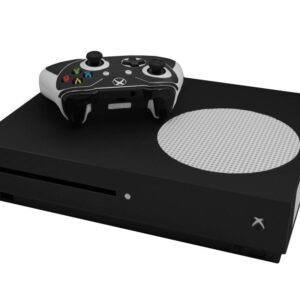 Brushed Black Metal - Air Release Vinyl Decal Mod Skin Kit by System Skins - Compatible with Microsoft Xbox One Slim (XB1 Slim)