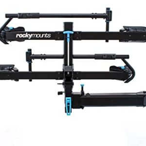 RockyMounts BackStage 2" Receiver Swing Away platform hitch 2 bicycle rack. Allows full access to the rear of the vehicle with bikes on or off the rack.