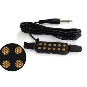 LUVAY Guitar Pickup Acoustic Electric Transducer for Acoustic Guitar, Cable Length 10' (Gold)