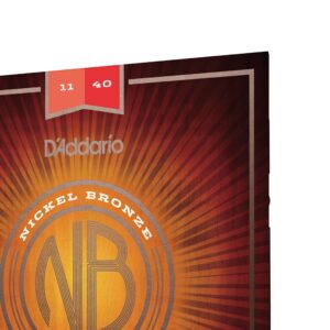 D'Addario NBM1140 Nickel Bronze Mandolin Strings, Medium, 11-40