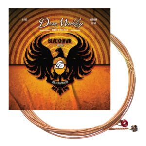 blackhawk 80/20 guitar strings acoustic bronze, 13-56 medium guitar strings acoustic 6 string set, sparking tone with warm rich sound, micro-thin coated acoustic guitar strings, made in the usa