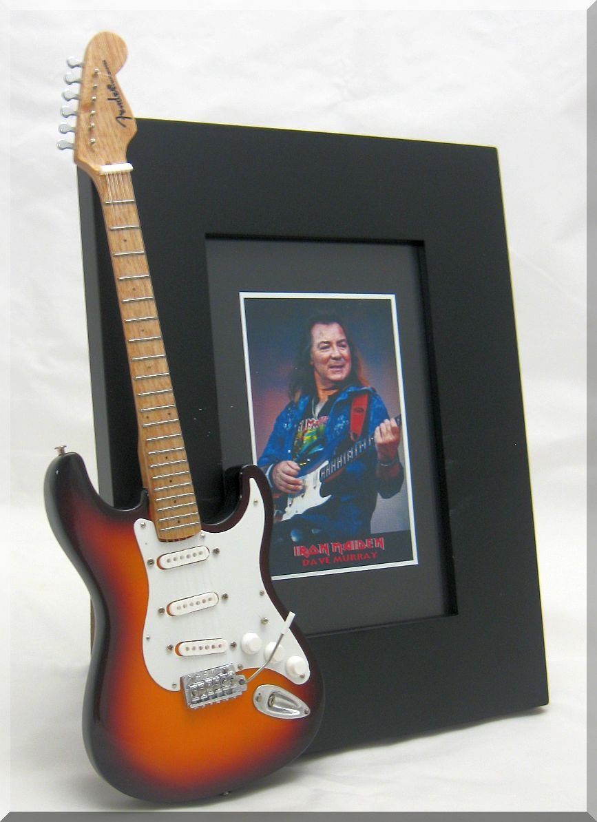 DAVE MURRAY Miniature Guitar Picture Frame IRON MAIDEN