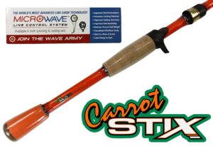 carrot stix casting pro wild wild orange fishing rod (7' 0" medium heavy)