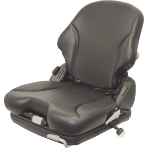 k&m uni-pro km 136 low profile air suspension seat with 12 volt compressor - 375-lb. capacity, vinyl, model number 7916